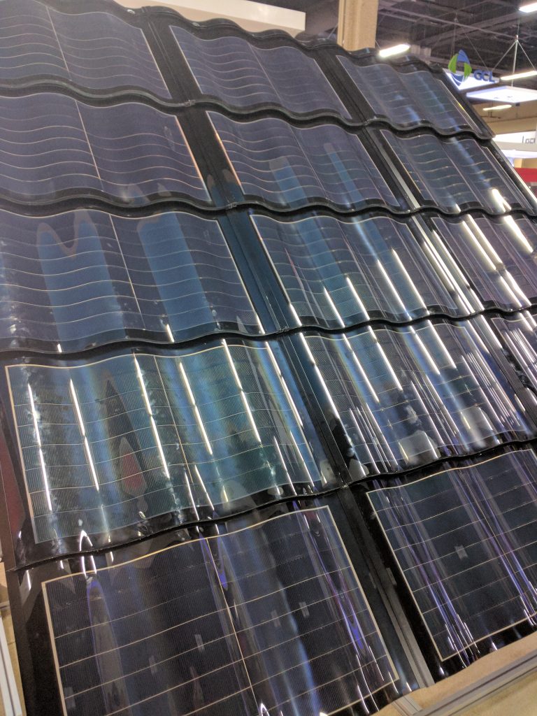 Solar modules on the floor at Intersolar North America 2018 – pv ...