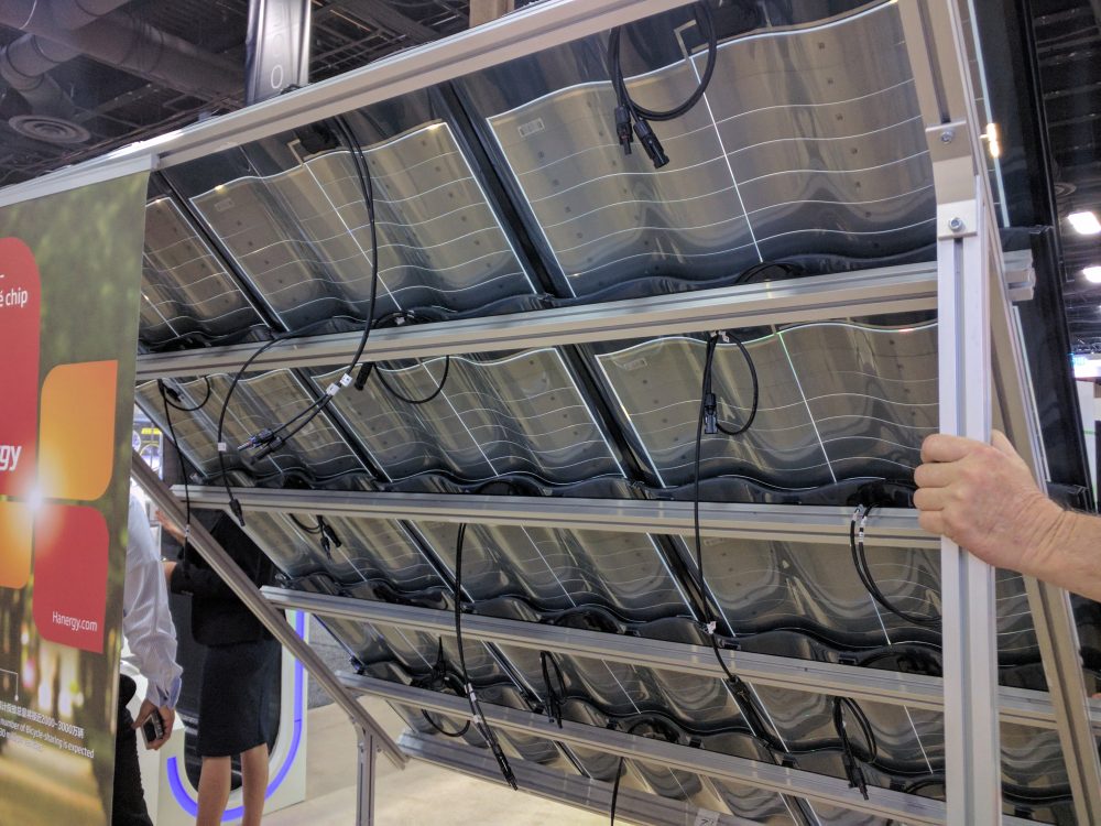 Solar modules on the floor at Intersolar North America 2018 – pv ...