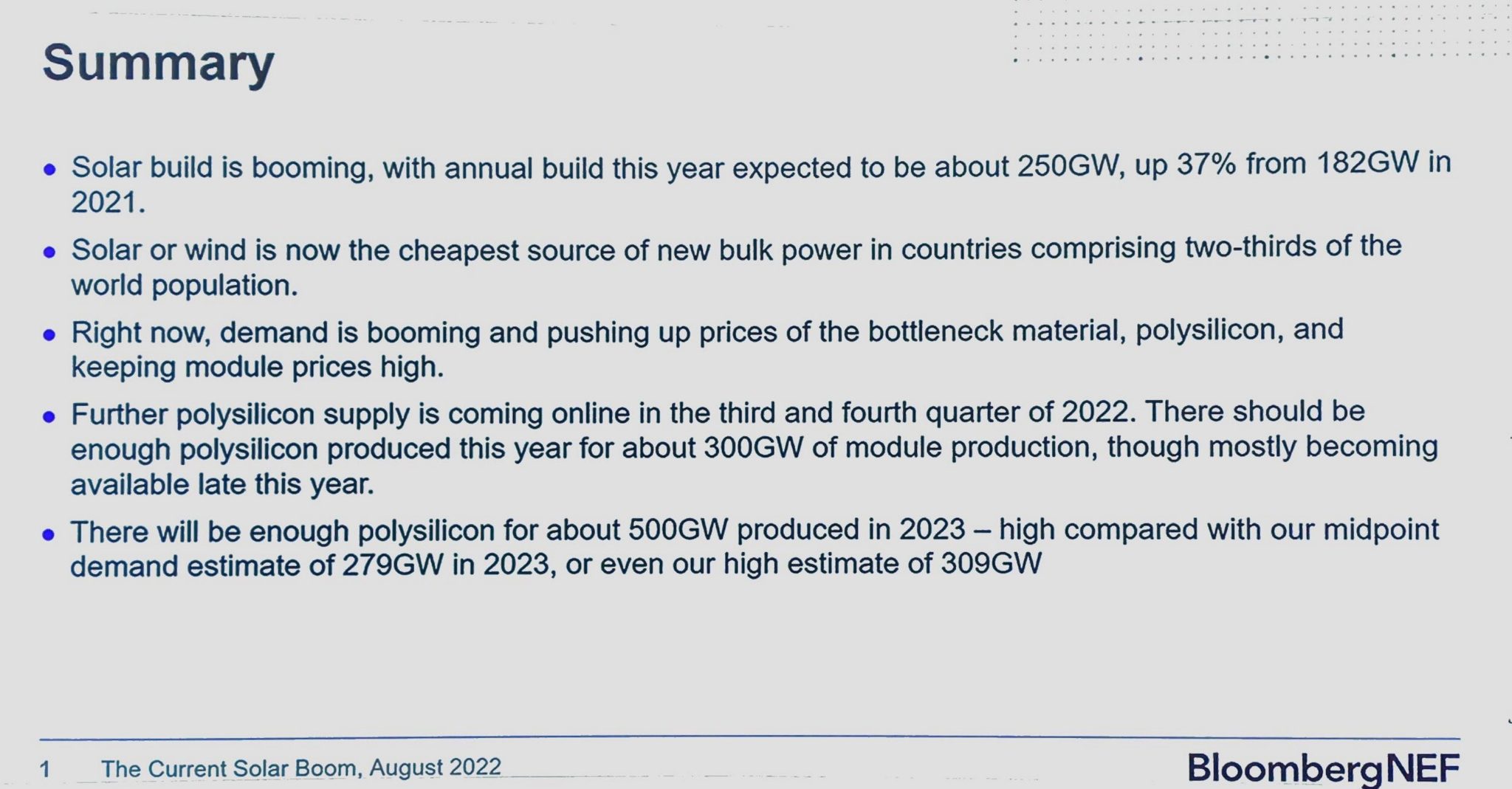 Polysilicon price relief in 2023 as industry scales to 500 GW capacity ...