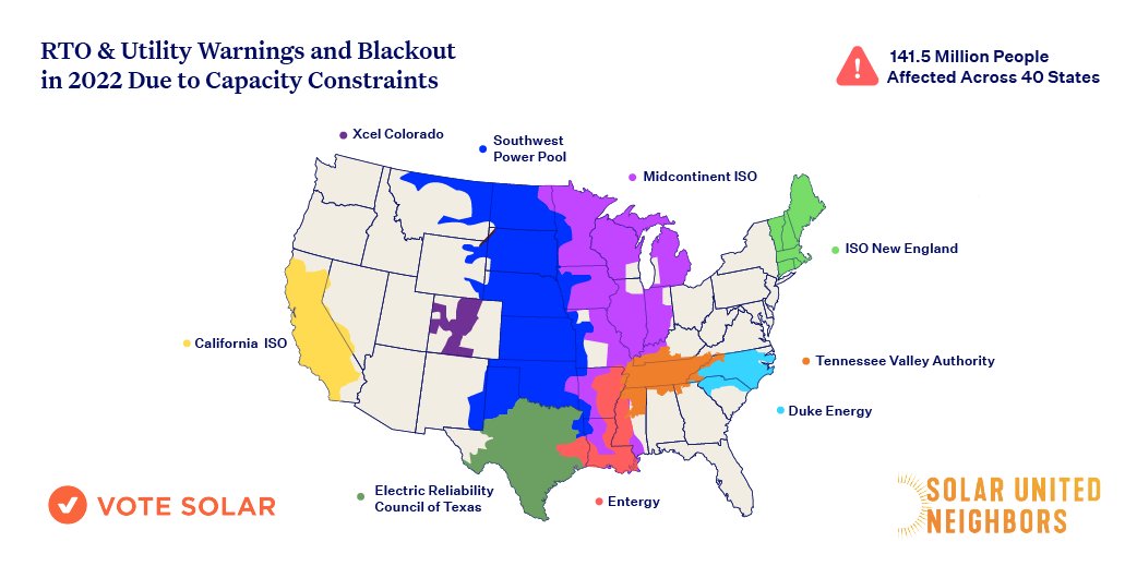 141 million U.S. residents impacted by electricity capacity constraints ...